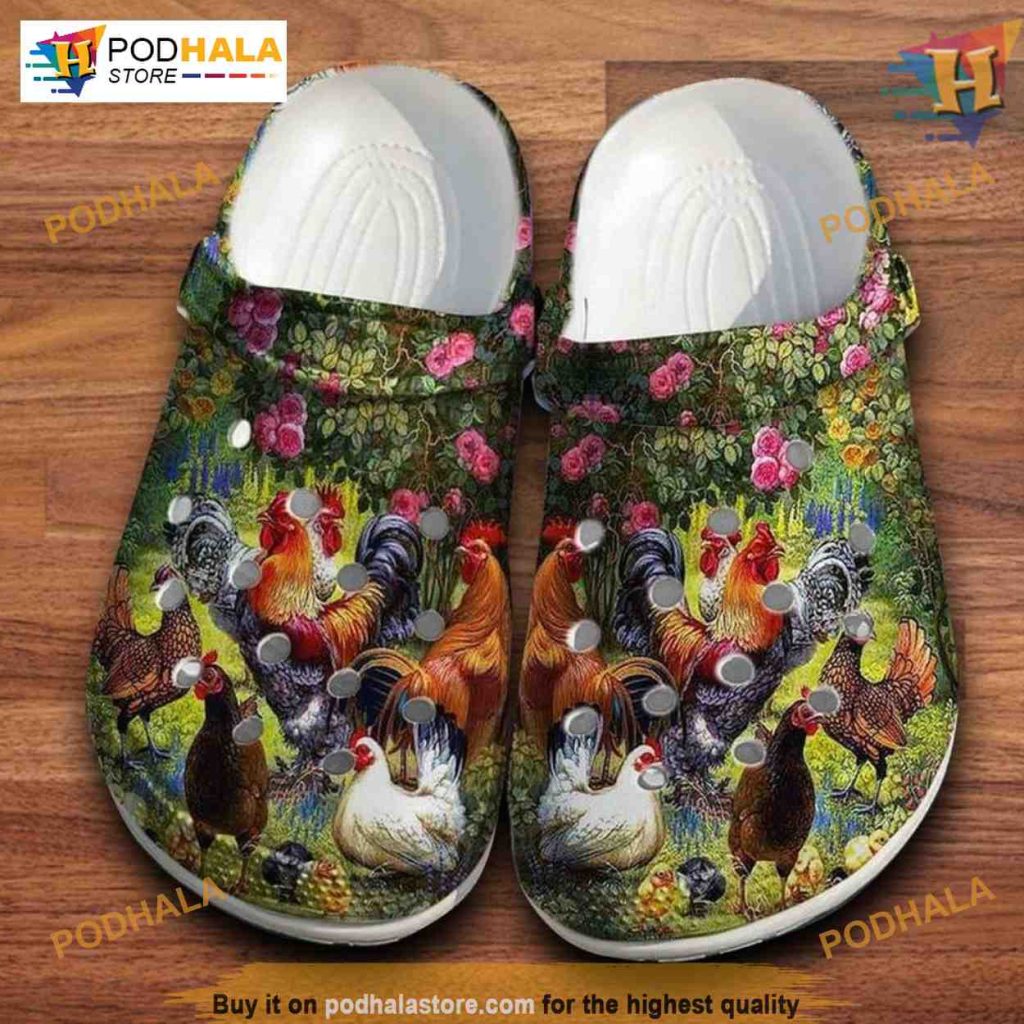 Garden & Farm Chicken Crocs, Classic Rooster Design, Perfect Friend ...