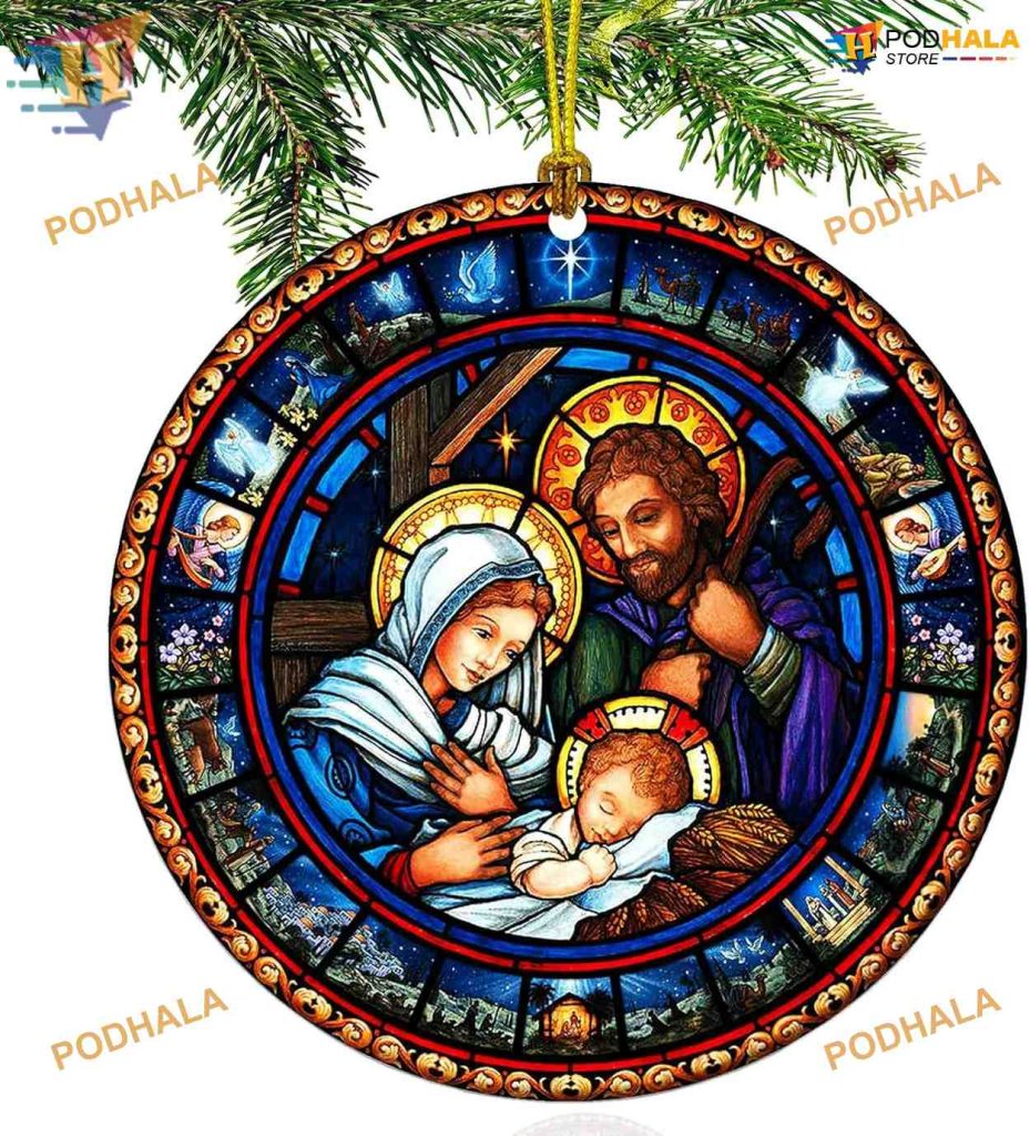 Nativity Scene 2023 Personalized Family Christmas Tree Ornaments ...
