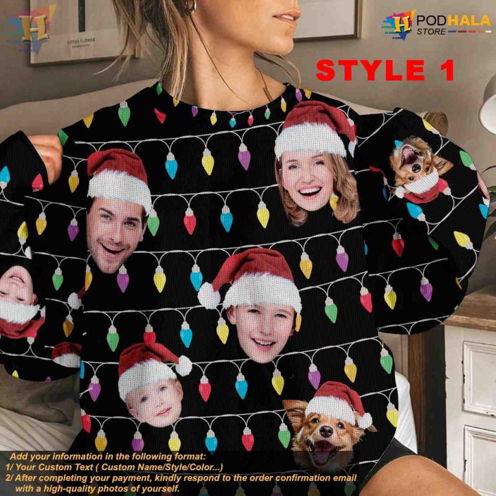 Family Christmas Fun with Personalized Photo Sweater, Ugly Xmas Gift ...