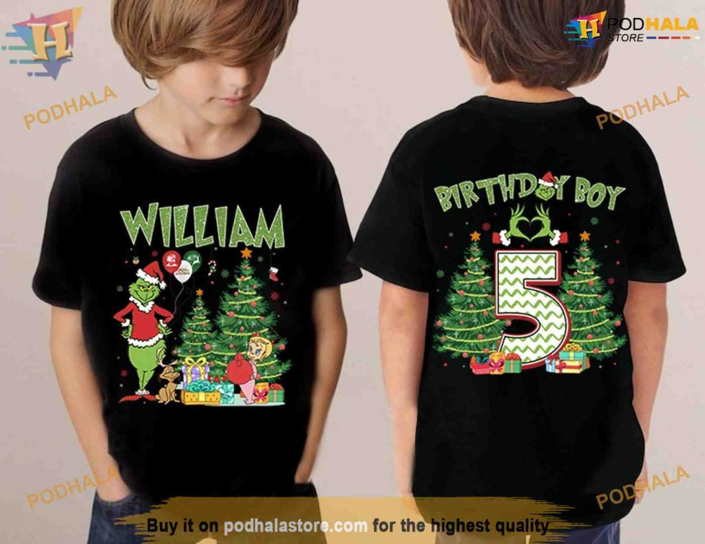 Personalized Grinch Birthday Squad Custom, Grinch Christmas Shirt ...