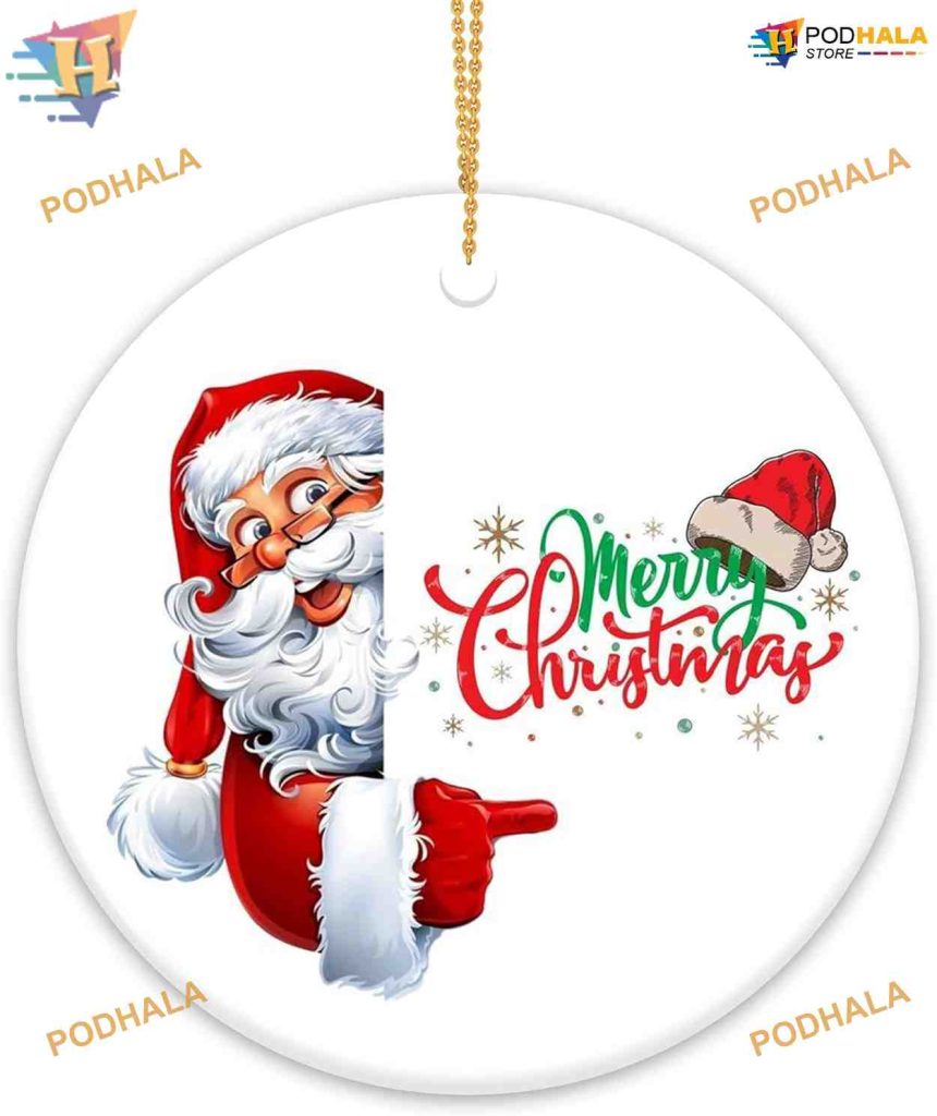 Santa Claus Tree Ornaments 2023, Custom Family Ornaments - Podhalastore