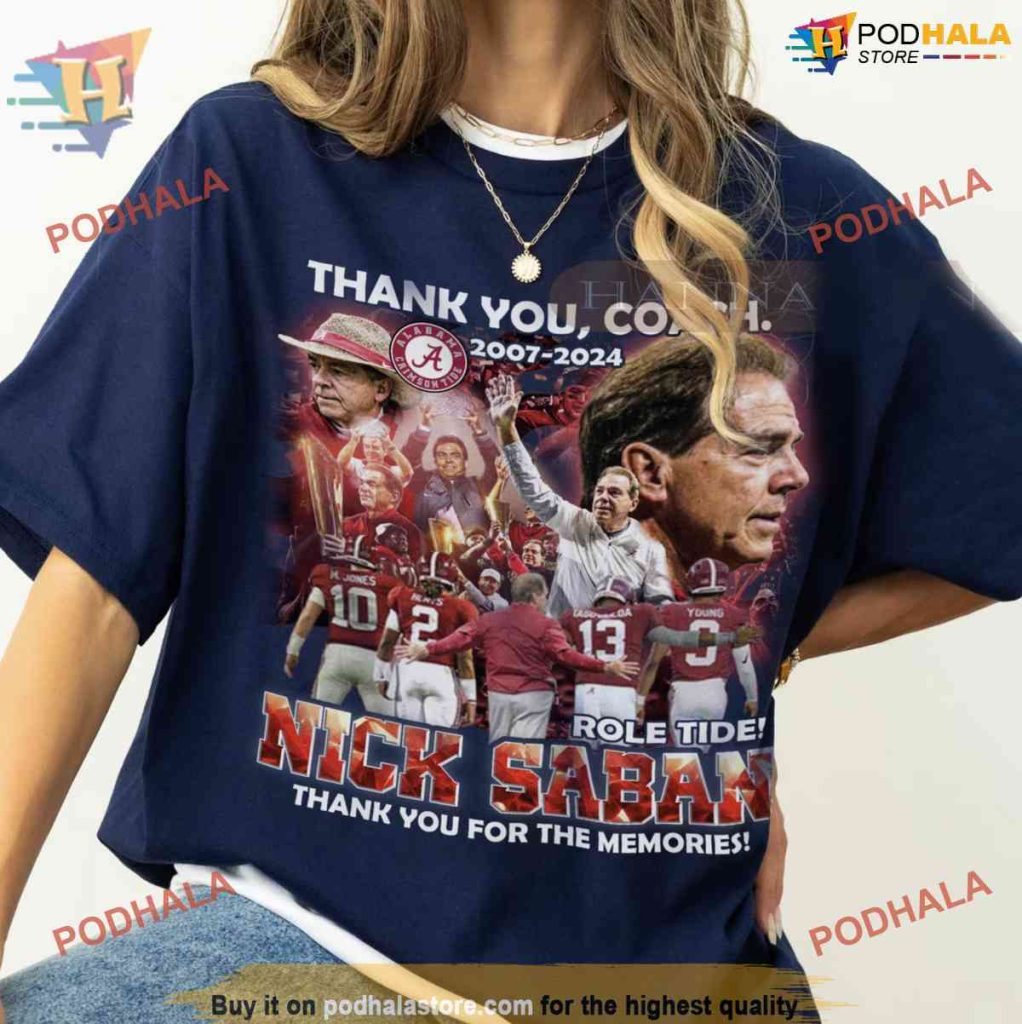 Thank you Coach Nick Saban Alabama Football Shirt, Nick Saban Football ...