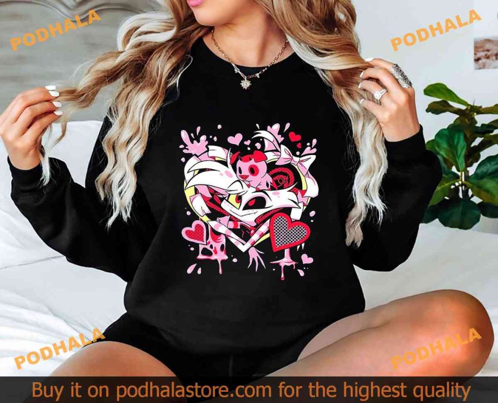 Angel Dust Hazbin Hotel Shirt, Helluva Boss Characters Sweatshirt ...