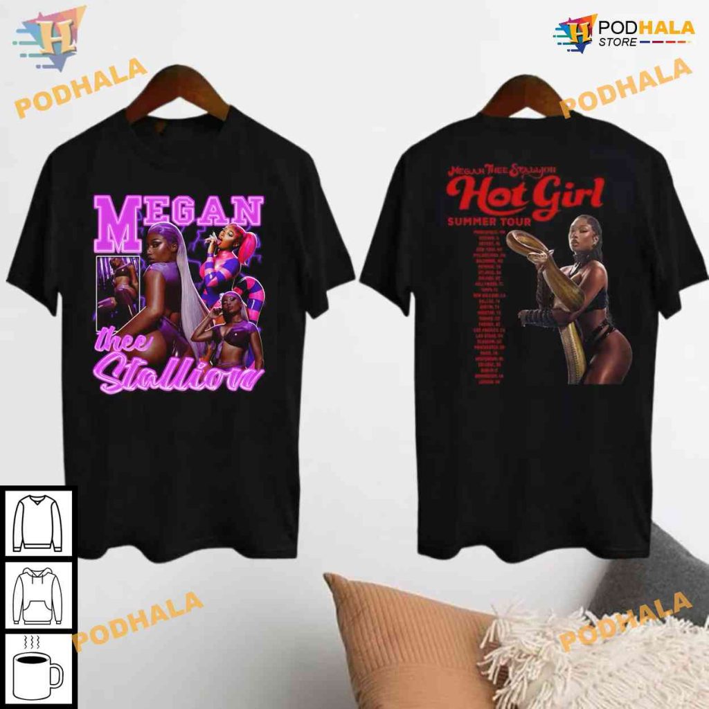 Hot Girl Summer 2024 Tour Shirt, Megan Thee Stallion Merch For Fans ...
