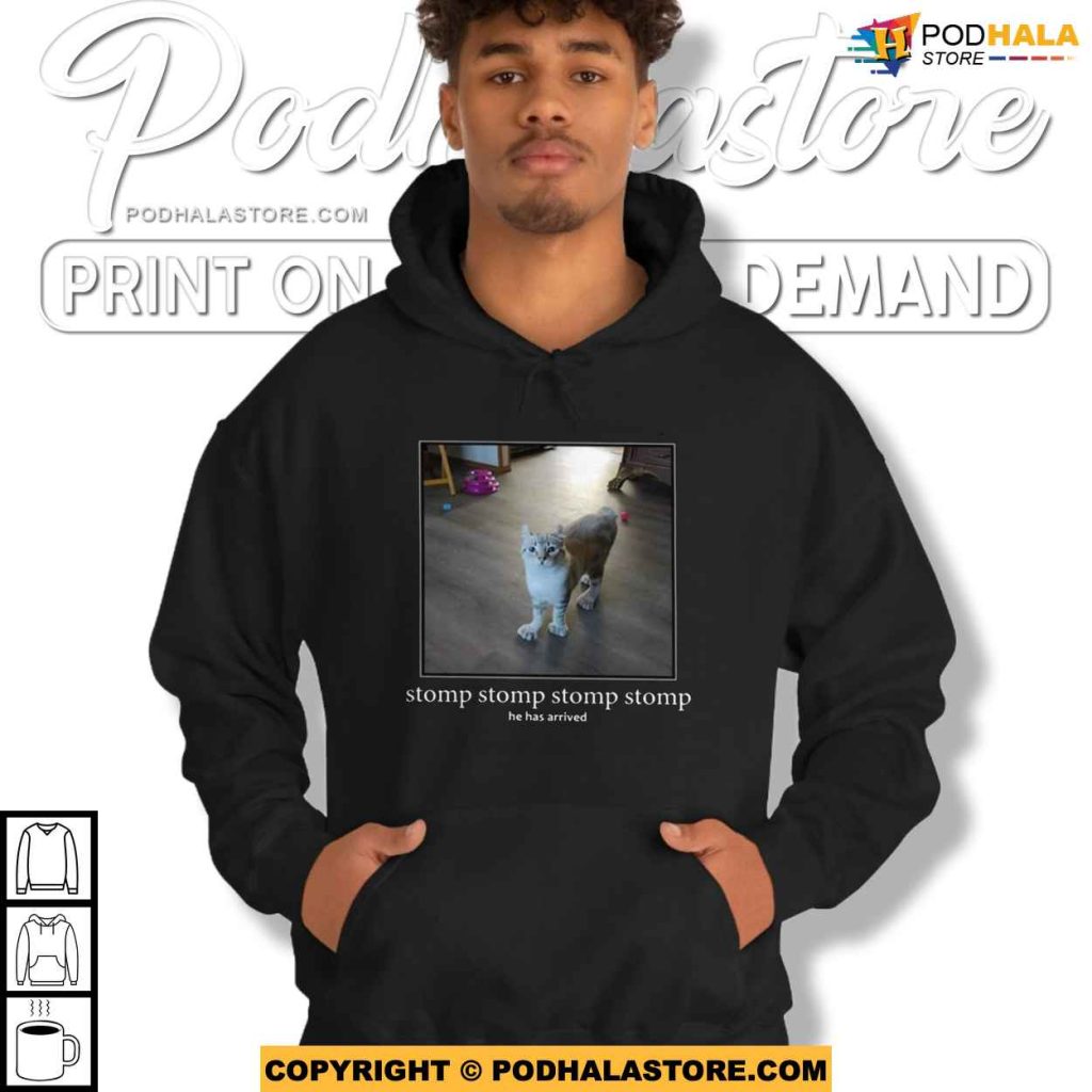 Funny Cat Shirt, Stomp Stomp Stomp Stomp He Has Arrived - Podhalastore