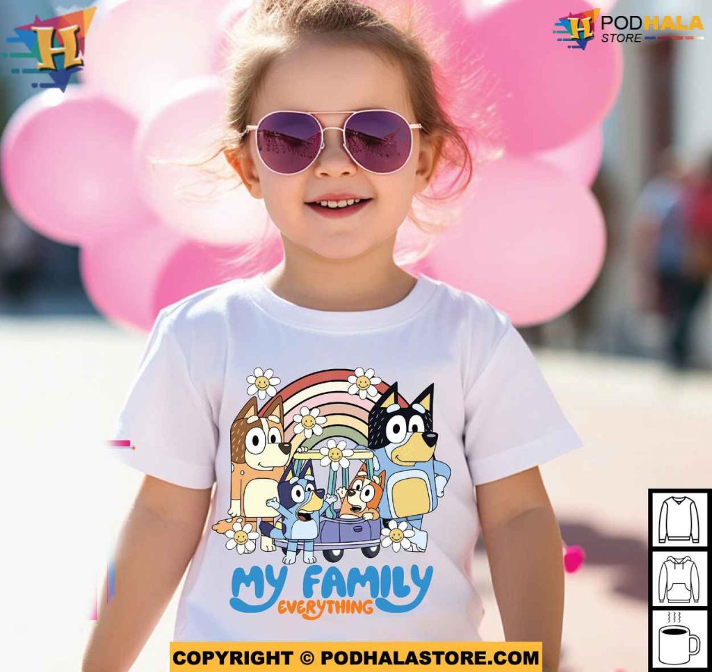 Personalized My Family Everything Bluey Family Shirt, Bluey Bingo ...