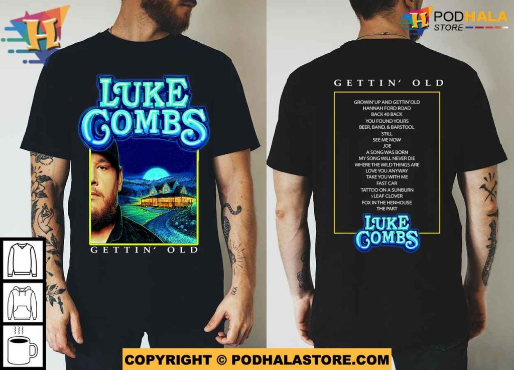 Vintage Luke Combs Shirt, Luke Combs Growing Up and Getting Old 2024 ...