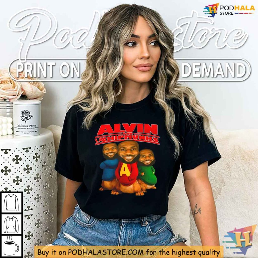 LeBron James in Alvin and the Chipmunks Shirt, Basketball and Cartoon ...