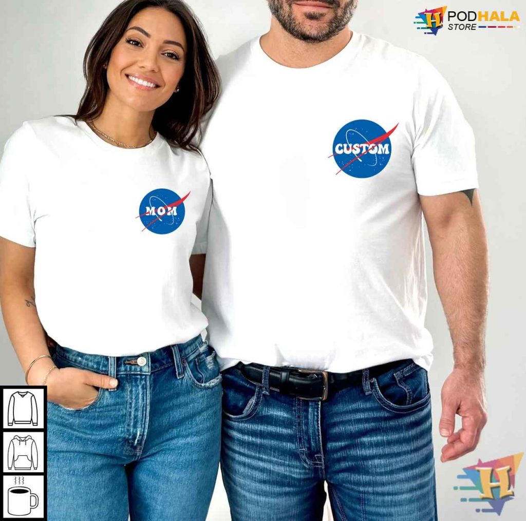 Custom NASA Family Matching Shirt, Personalized Space Mom Dad TShirt ...