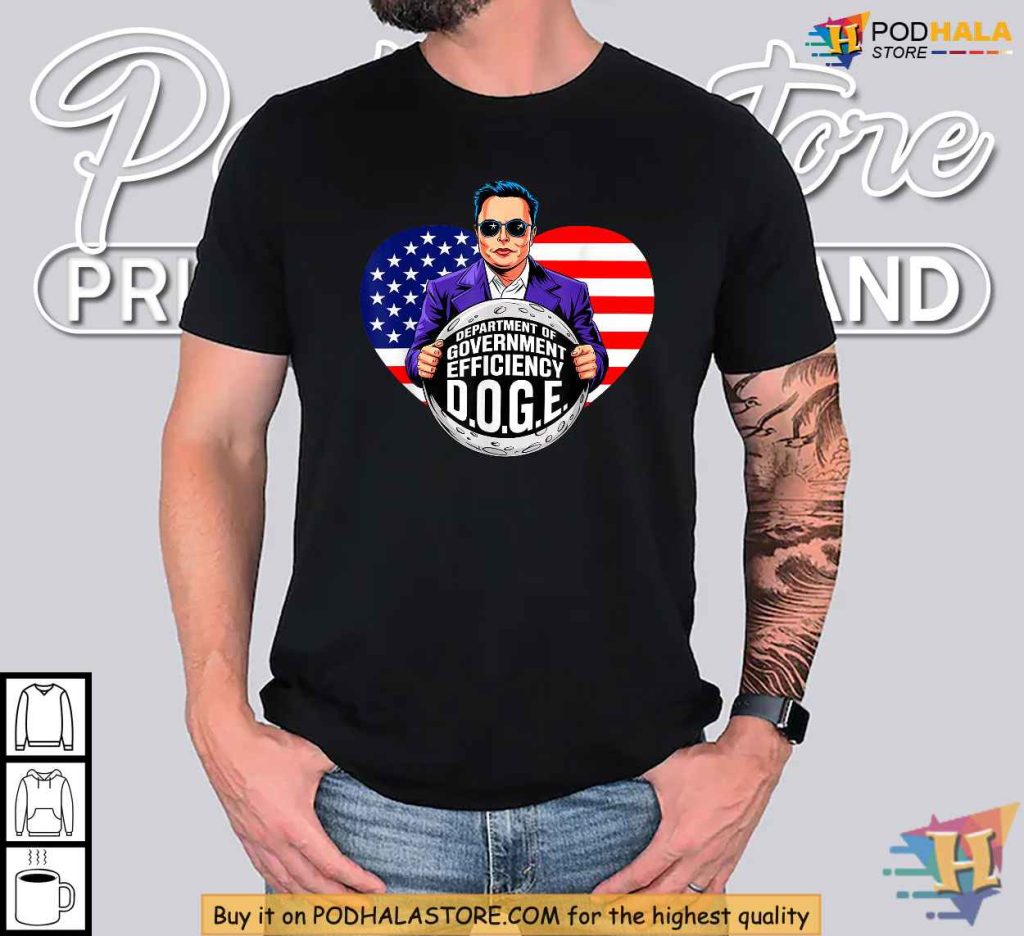 Government Efficiency DOGE 2024 Humor Shirt Featuring Elon Musk and ...
