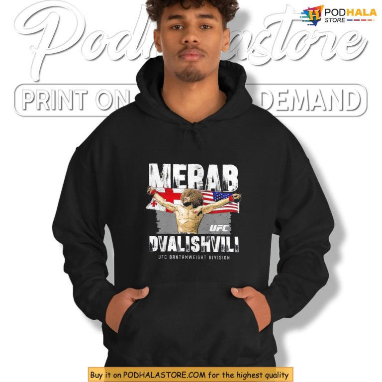 Fighter Pride Blends In Merab Dvalishvili Merch Shirt For Fans ...
