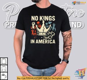 No Kings Revolution Shirt, Patriotic Protest Apparel for Political ...