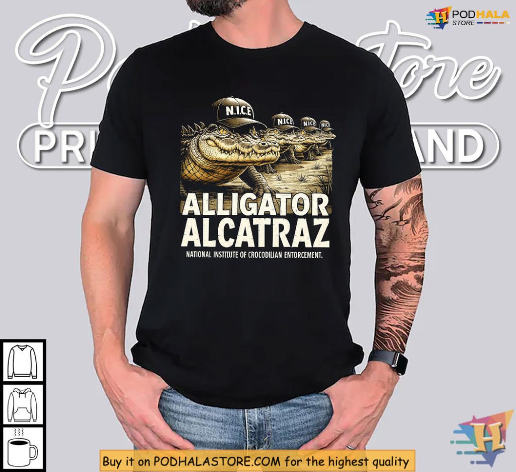 Alligator Alcatraz Shirt Swamp Patrol N I C E Crocodile Meme Apparel ...